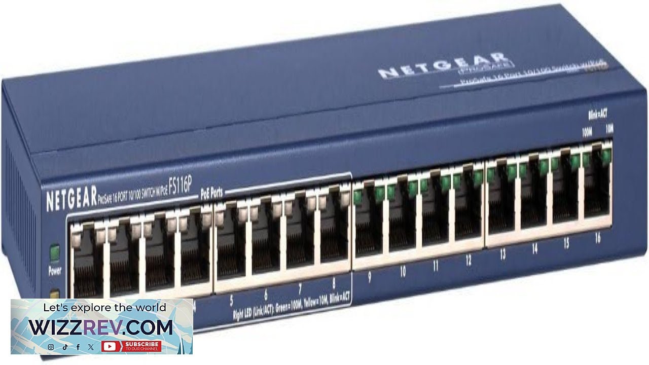 NETGEAR ProSafe FS116P Ethernet Switch Review - YouTube