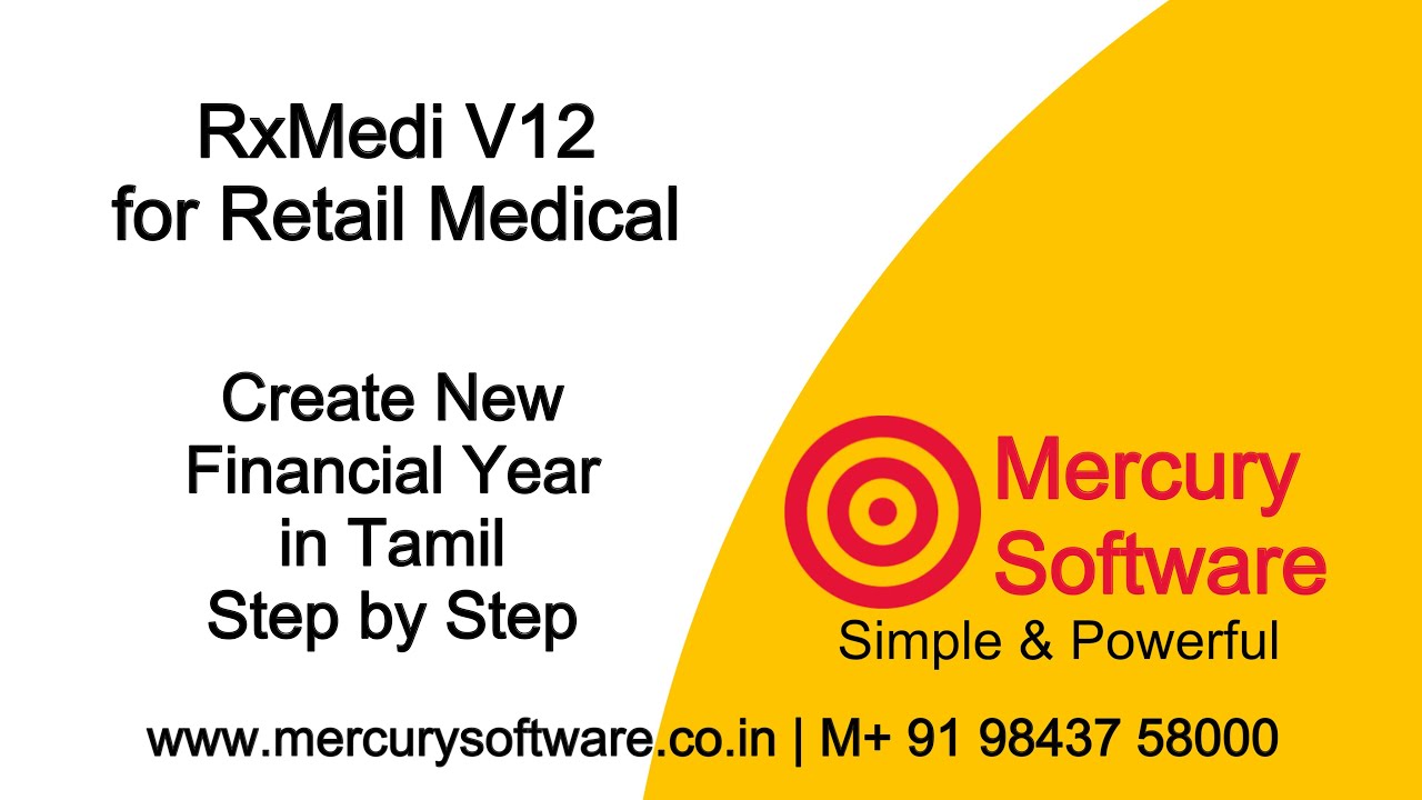 RxMedi New Financial Year Creation for Retail Medicals - YouTube