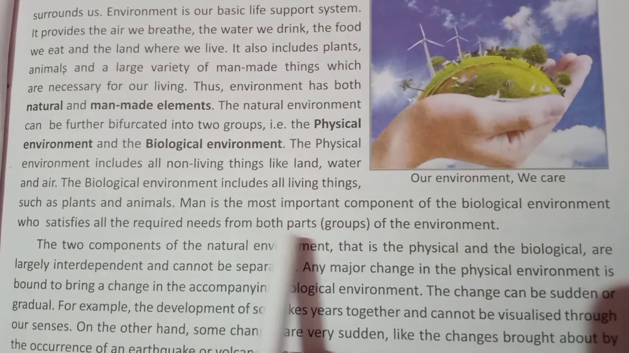 Geography class 7 || chapter 1|| Components of environment ...