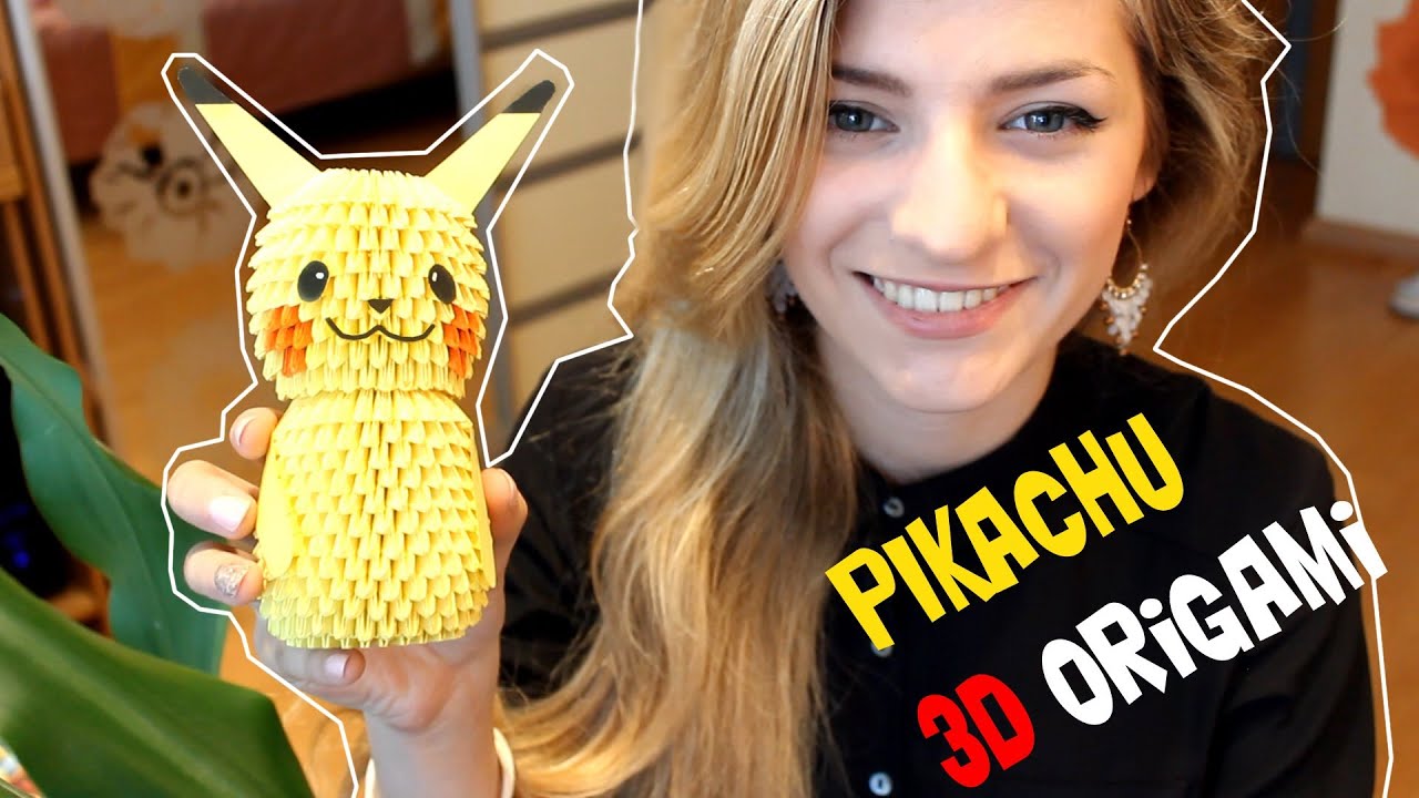 PIKACHU 3D ORIGAMI - YouTube
