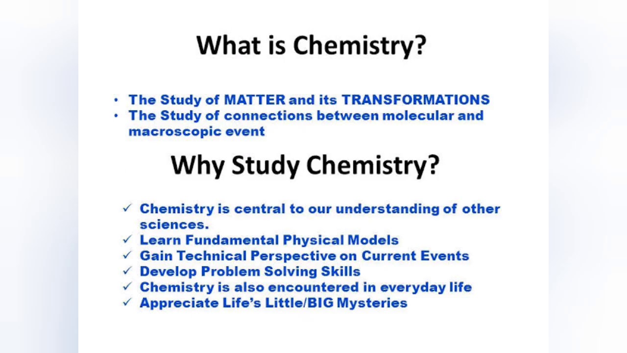 What's Chemistry? Importance? Fields?how apply in our life.. - YouTube