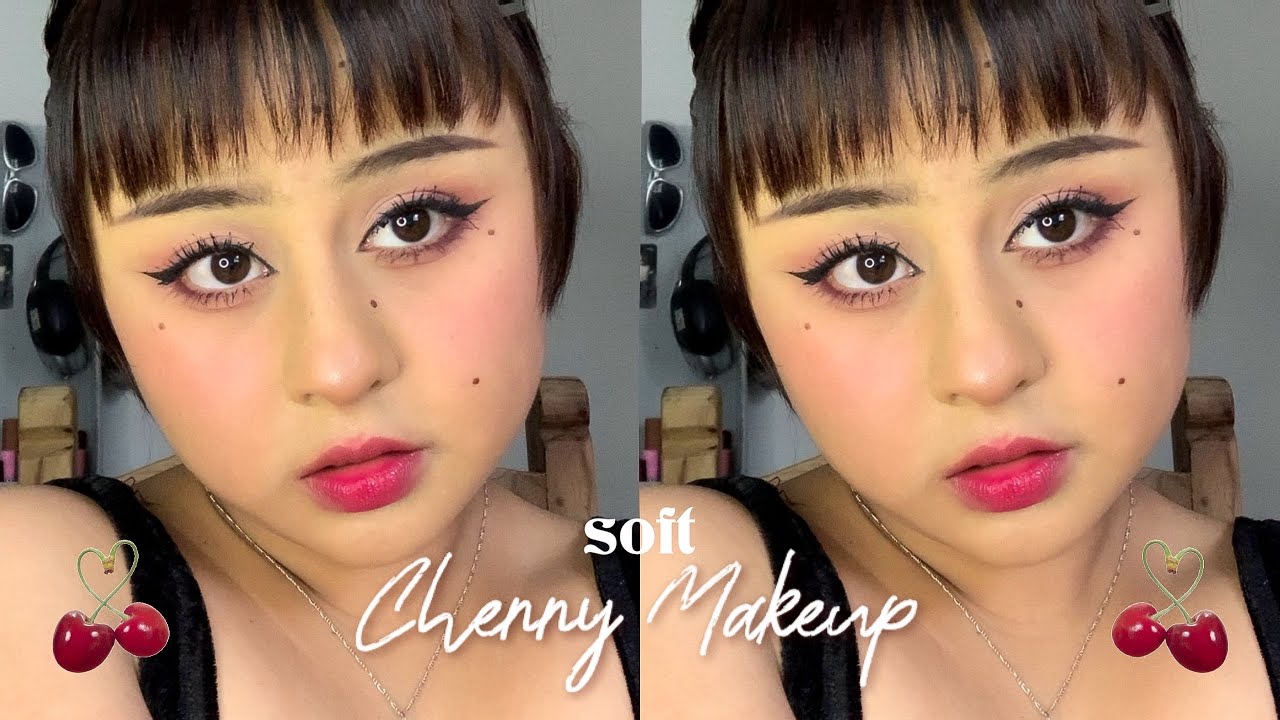 Soft Cherry Makeup 🍒 Maquillaje rojo sencillo - YouTube