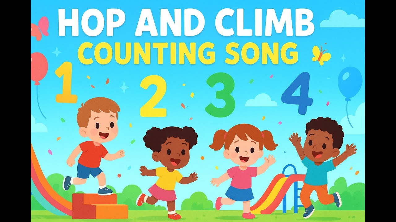 Hop and Climb Counting Song | Fun Numbers 1 to 10 Rhyme for Kids - YouTube