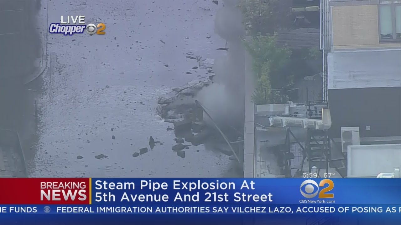Steam Pipe Explosion At 5th Avenue And 21st Street - YouTube