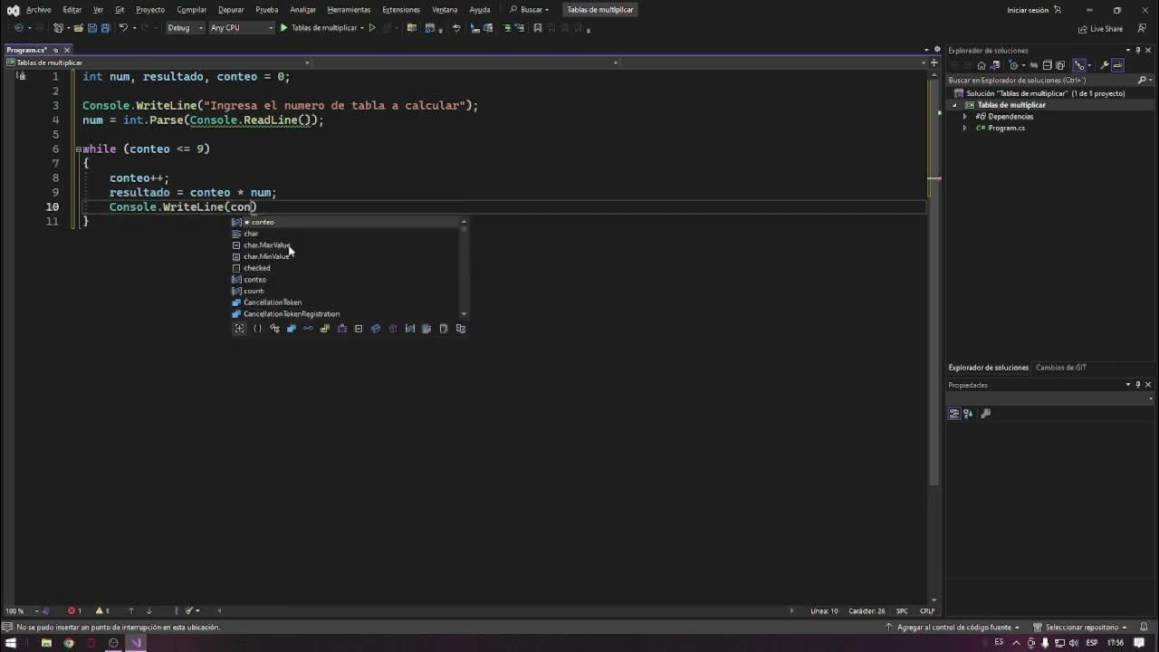 ASMR Programming - Tablas de multiplicar C# - No Talking - YouTube