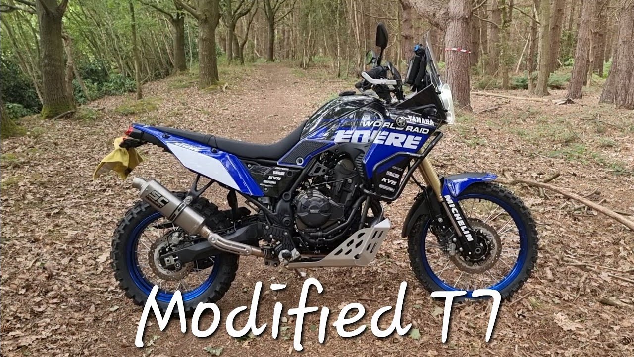 yamaha tenere 700 walkaround modified off road mods t7 - YouTube