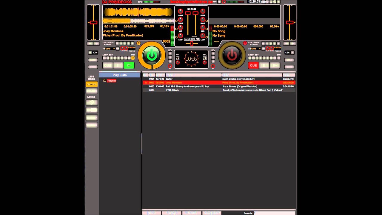 mezclando con ( DJ prodecks ) PICKY joey montana - YouTube