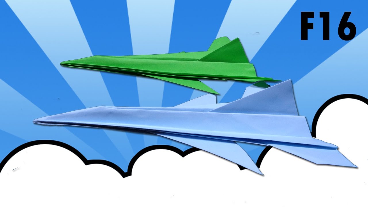 F16 Jet Fighter Paper Plane | How to make an origami air craft - YouTube
