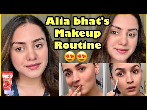 Following Alia Bhat's makeup routine💄 Celebrity skincare & makeup results😰 Kp styles