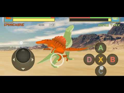 t-rex fights dinosaurs spinosaurs & killerspino & alpha raptor vs Brachiosaurus & 2 muscle t-rex
