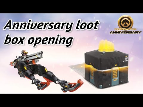 Overwatch anniversary loot box opening meme edition