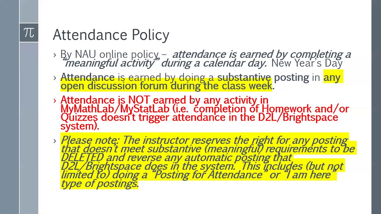 Attendance and Late Assignment Policy Revised March 2020 - YouTube
