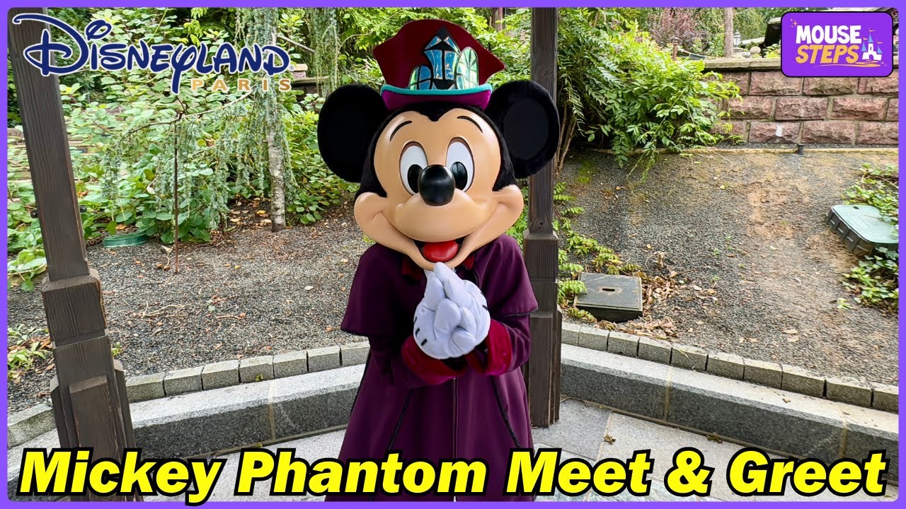 Mickey in Phantom Manor Costume Meet & Greet at Disneyland Paris 2024 ...