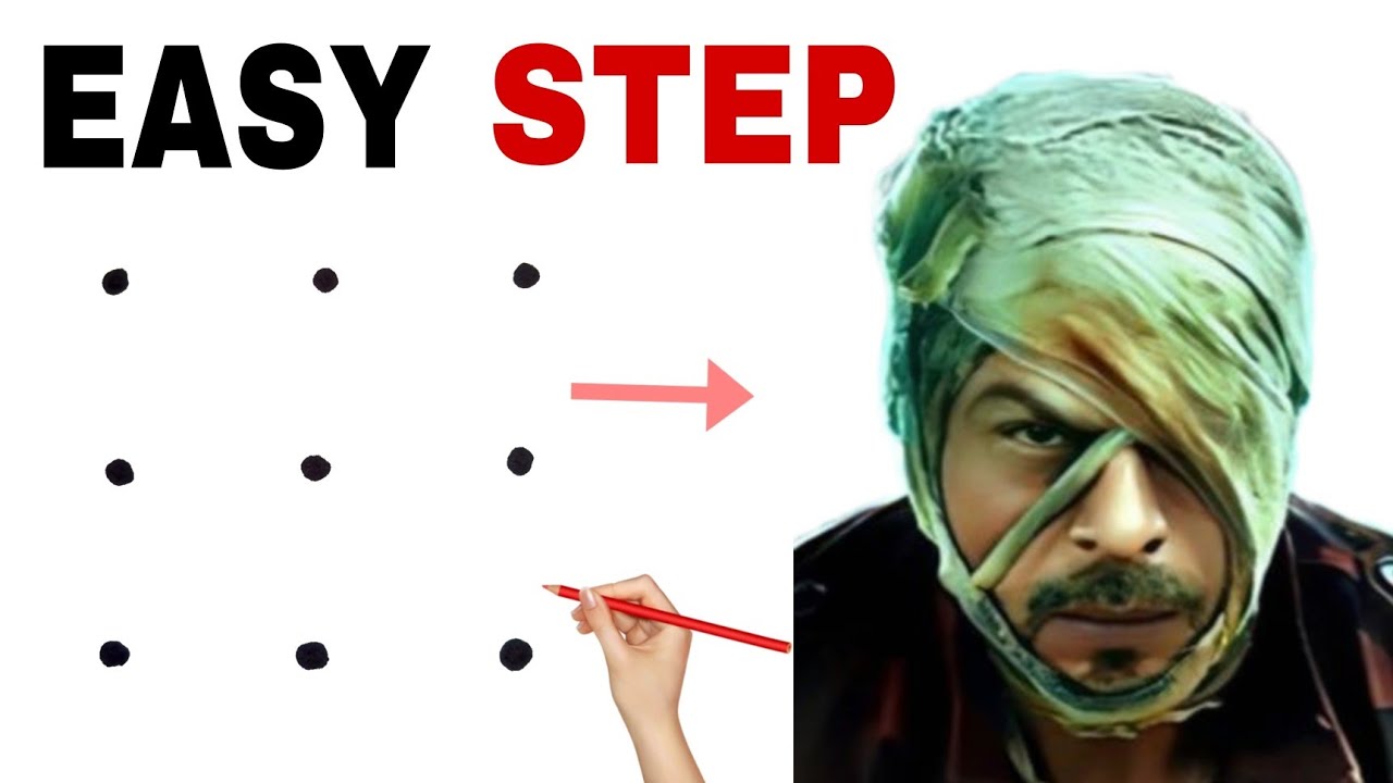 How to draw Shah Rukh Khan Drawing // Jawan SRK Drawing // JAWAN - YouTube