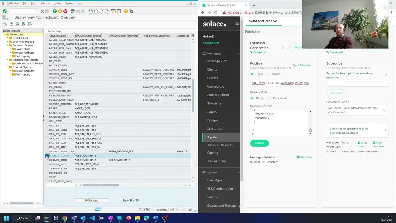 Real-time messaging from SAP systems to Solace / SAP Advanced Event Mesh (English version) - YouTube