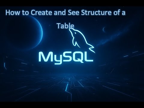 #3 | How To Create and See Structure Of A Table In MySQL | Programming ...