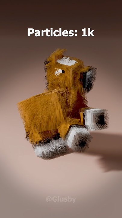 1K VS 100K Hair #particles #simulation #minecraft #blender3danimation ...