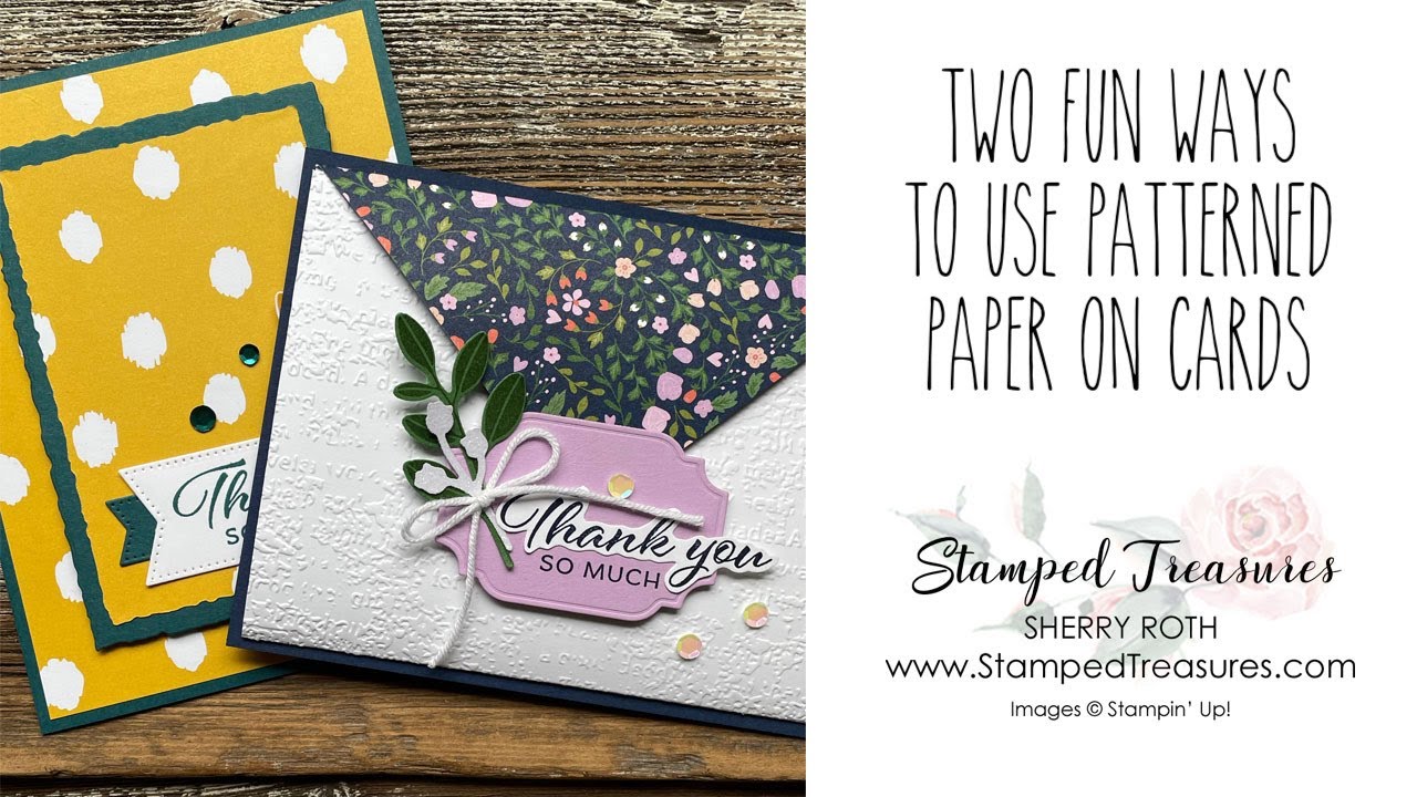 2 Fun Ways to Use Patterned Paper on Cards - YouTube