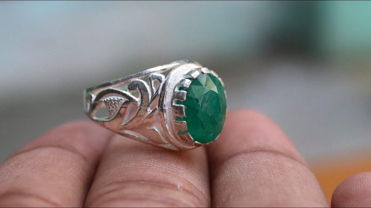 Emerald Stone ring design ||Zamrud pathar ring ||Urdu Writer|| - YouTube