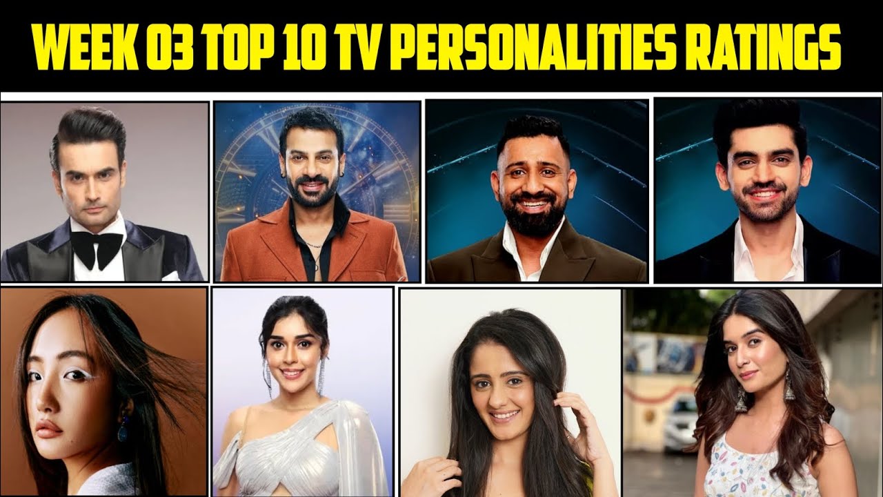WEEK 03 Top 10 TV personalities ratings list : TOP 10 TV personalities ...