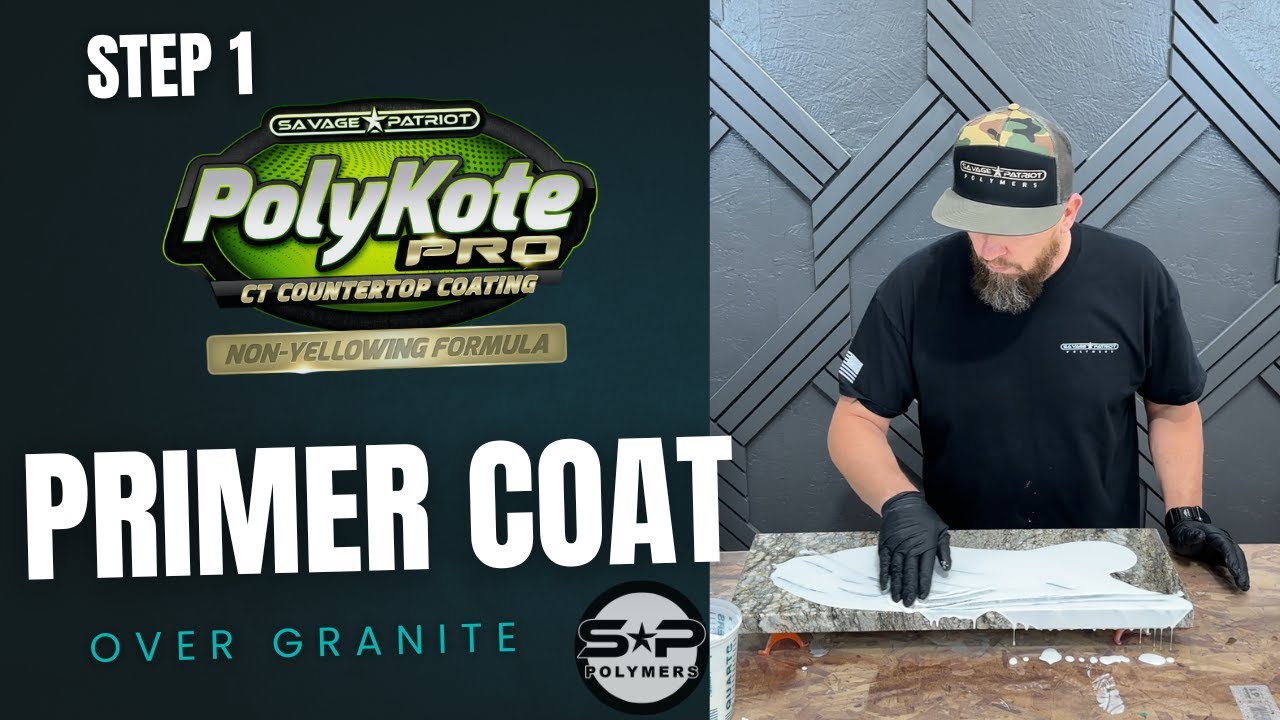 Step 1 PolyKote over Granite - YouTube