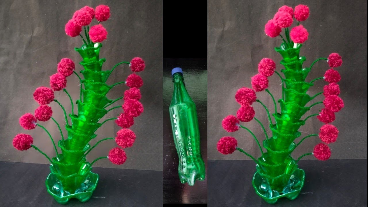 Recycling Waste Plastic Bottles Into Beautiful Flower vase / Best out ...
