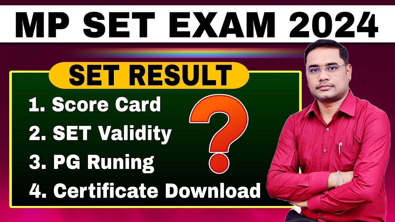 MP SET Resut | Set Score card check | set certificate | mp set cut off ...