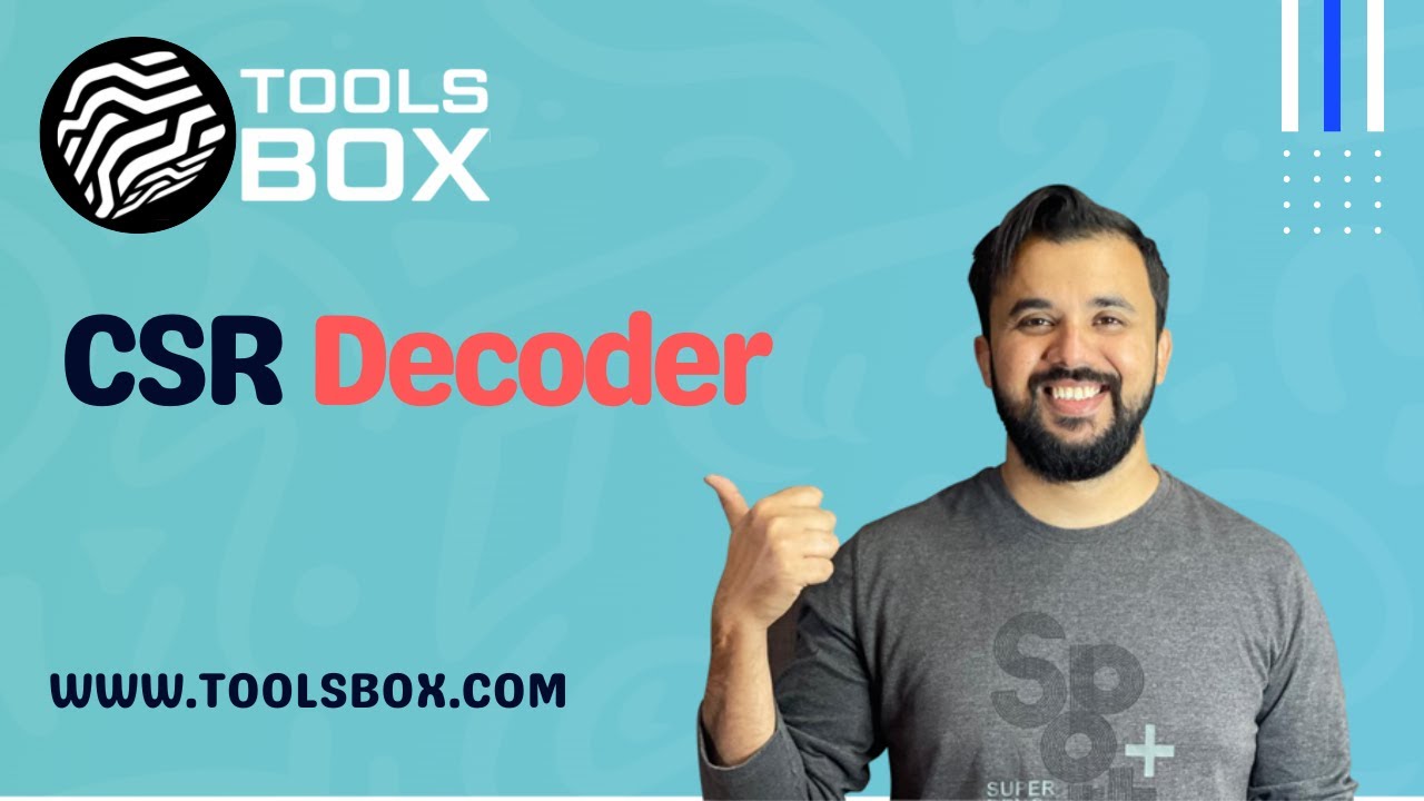 How to Decode CSR | WWW.TOOLSBOX.COM - YouTube