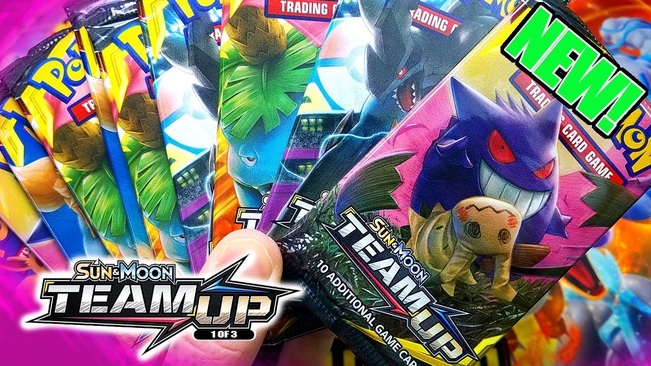 LET'S OPEN UP 12 MORE PACKS OF THE NEWEST POKEMON TEAM UP SET! - YouTube