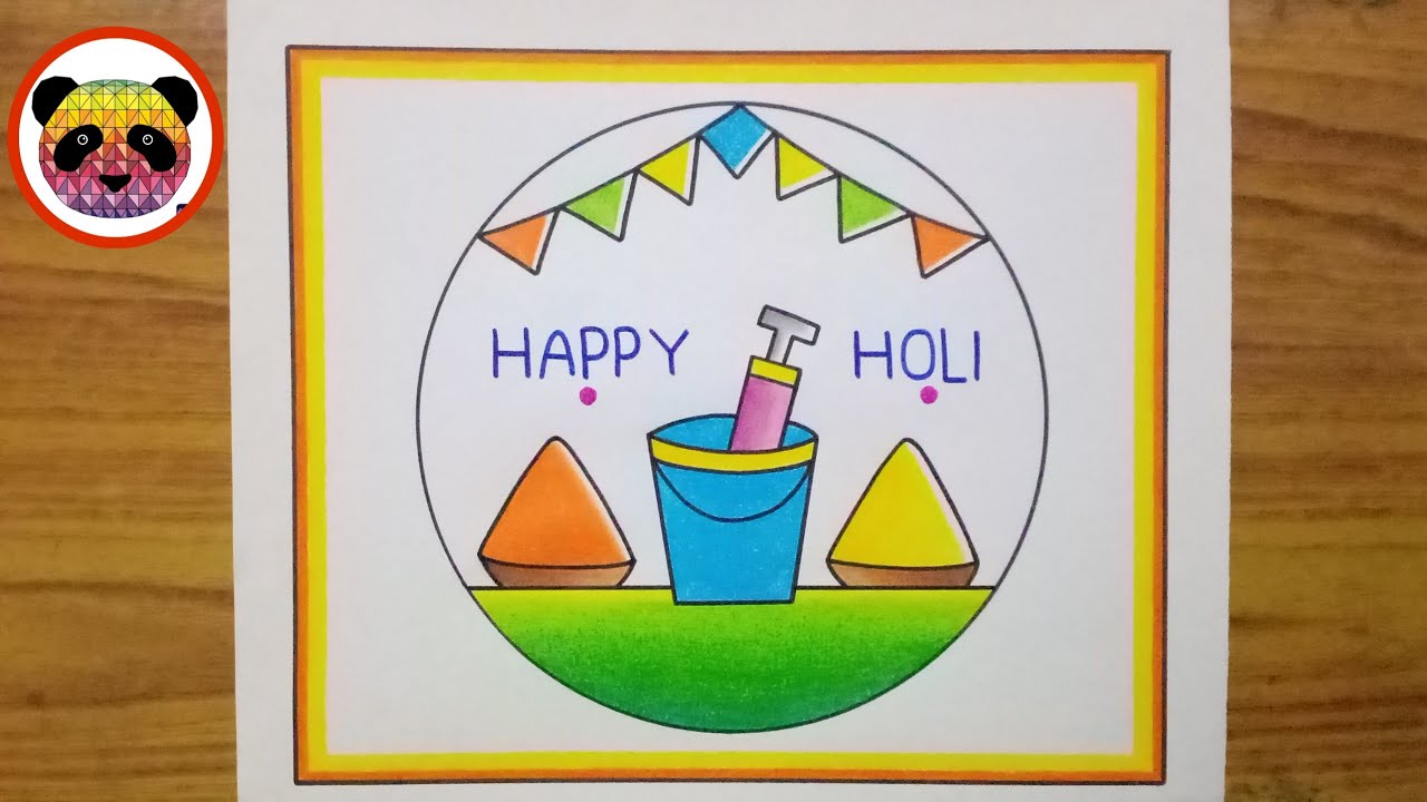Holi Drawing / Holi Drawing Easy / Holi Special Drawing / Holi Festival ...
