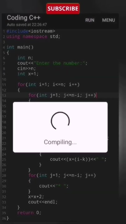 Best C Pattern Program Tutorial Video Coding Youtubeshorts Programming Codewriter07