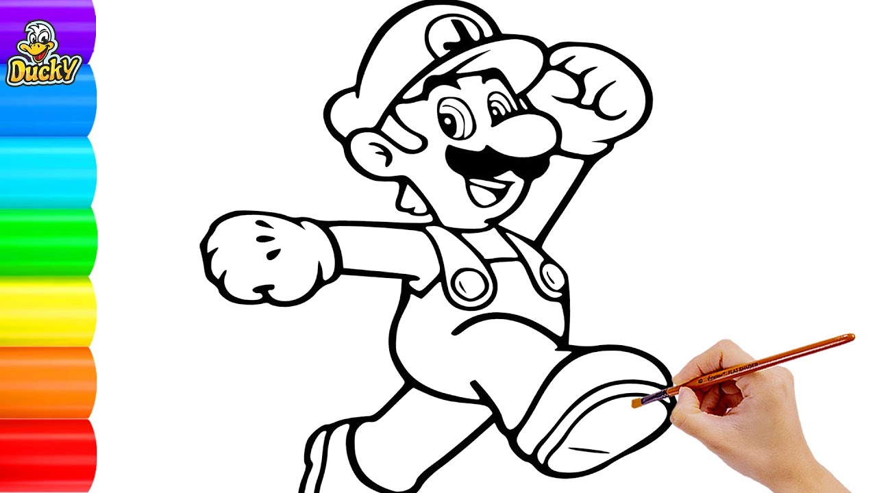 how to draw mario easy step by step for kids - YouTube