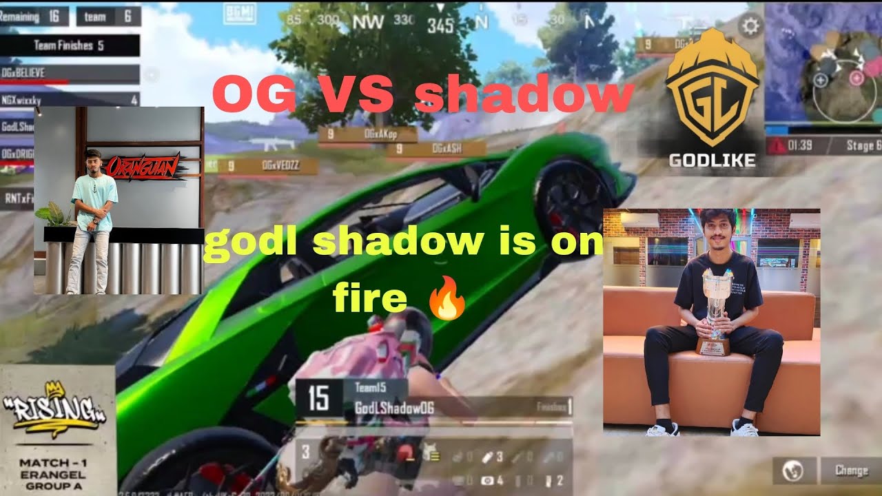 Team Orangutans vs Team shadow Bgmi watch party 4v4 intense fight ...