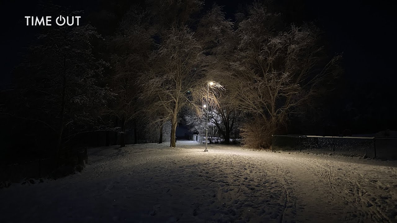Winter Night Walk in Sweden • Crunching Footsteps in Snow ASMR ...