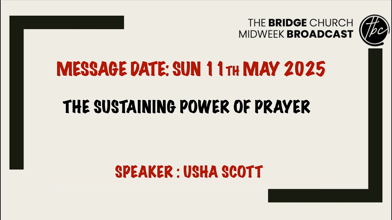 MB 11-05-2025 - Usha Scott - The Power of Prayer - YouTube