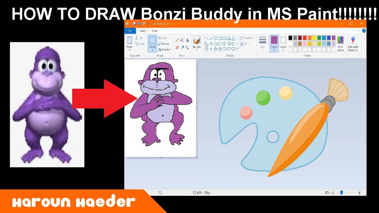 How to draw Bonzi Buddy using MS Paint! - YouTube