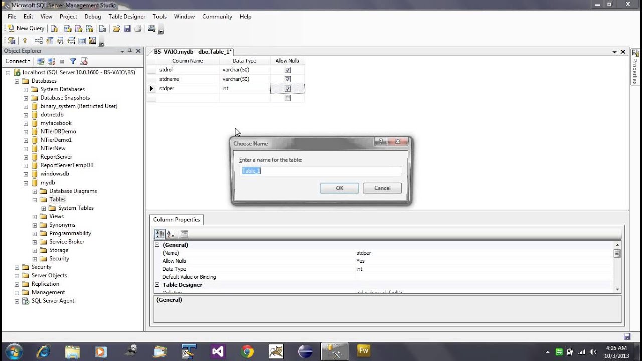 sql server create database - YouTube