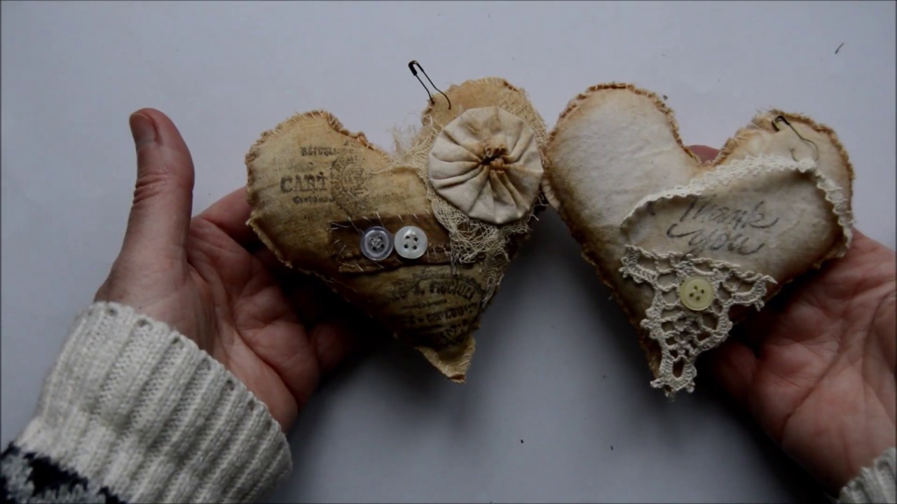 Craft with me - grungy hearts.(Available to order. ) - YouTube