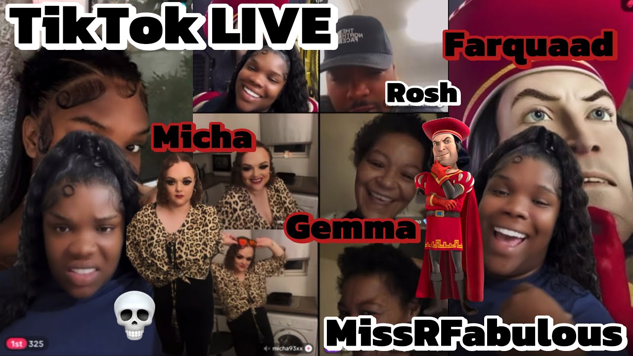 TikTok Live with Miss R Fabulous & Rosh | Micha (Farquaad) & Gemma (NHS ...