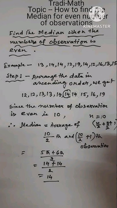 || How to find Median for even numbers of observations || Find the Median || Class7, NCERTMATHS ...