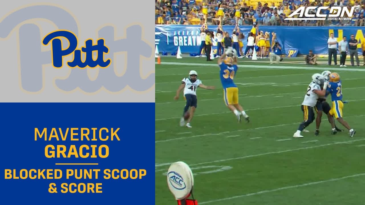 Pitt's Maverick Gracio & Brandon George Combine for the Punt Block ...