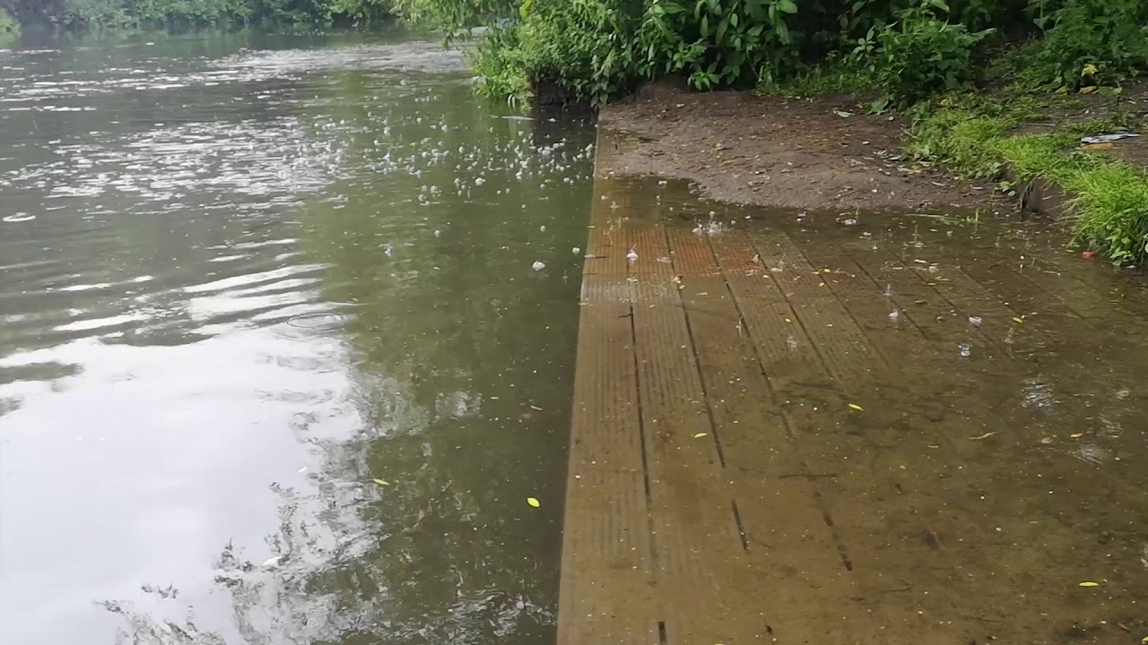 River Calder in Mirfield @ 0.5m on the Ledgard Bridge Gauge - YouTube