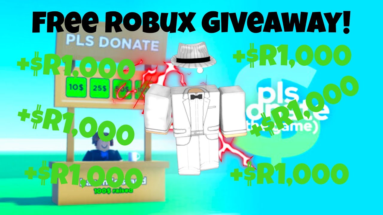 🤑🤑 Roblox Pls Donate! Free Robux Giveaway!🔴LIVE - YouTube