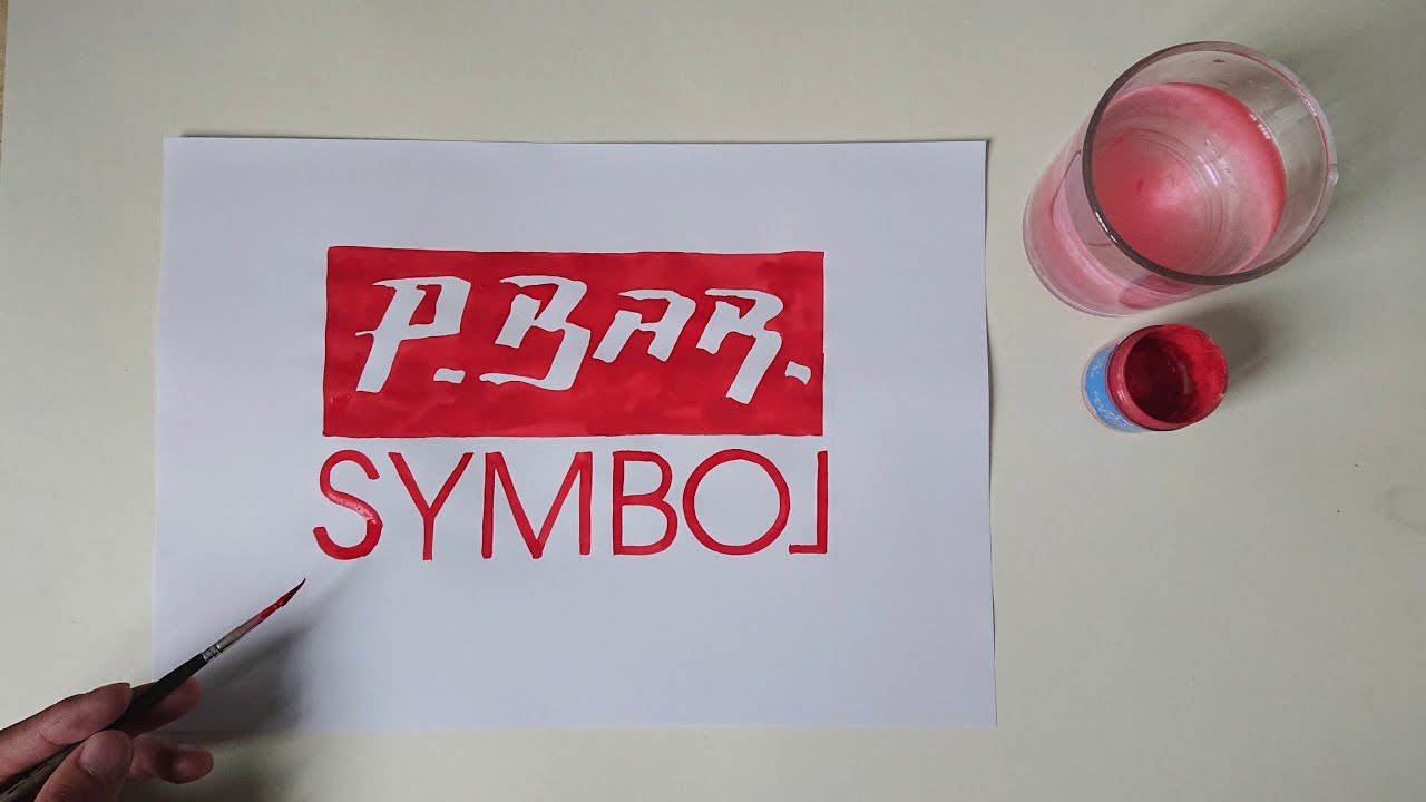 comment dessiner le logo du symbole p-bar/wie zeichnet man das p-bar ...
