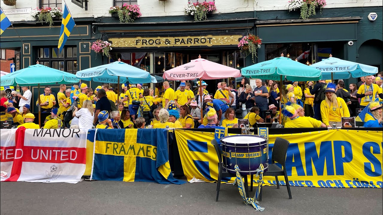 Sweden fans partying in Sheffield | UEFA Women’s Euro 2022 - YouTube