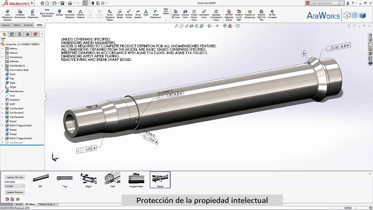 SOLIDWORKS 2019: Planos interactivos en PDF, MBD - YouTube