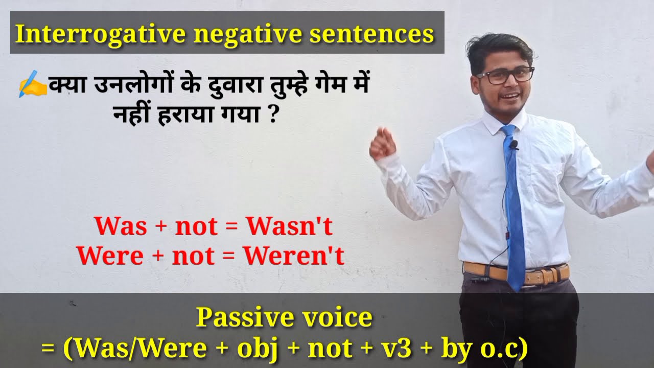 Passive voice of SIMPLE PAST TENSE INTERROGATIVE sentences by mukesh si ...