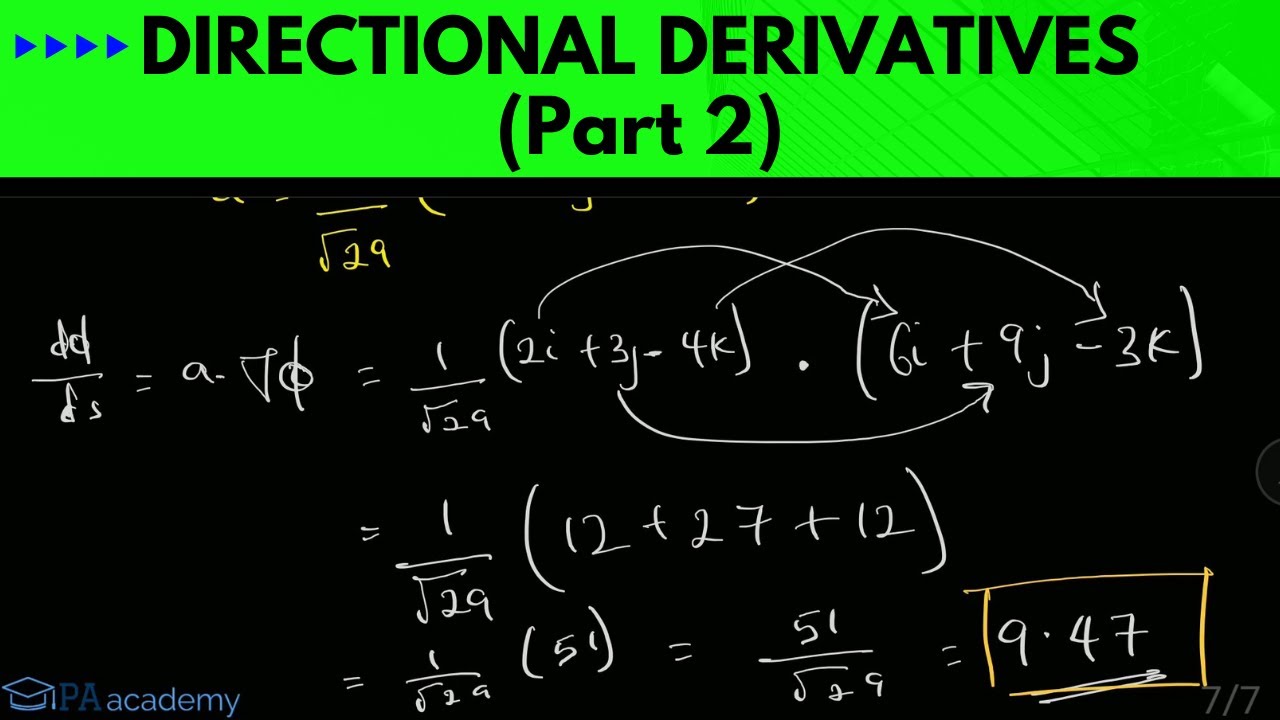 Solved Example on How to Find the Directional Derivatives of a Function ...