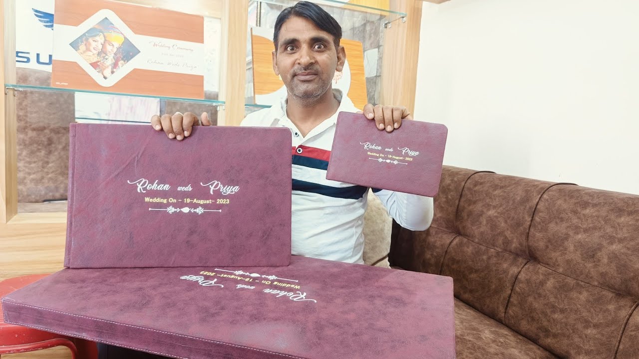 फोटो एलबम कैसे बनाते हैं || Makeing photo album lab wedding album ...