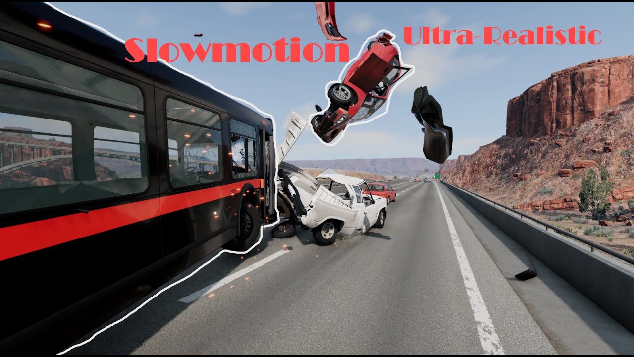 🚗💥 INSANE Slow Motion Crashes in BeamNG! 😱 Ultra-Realistic Physics ...